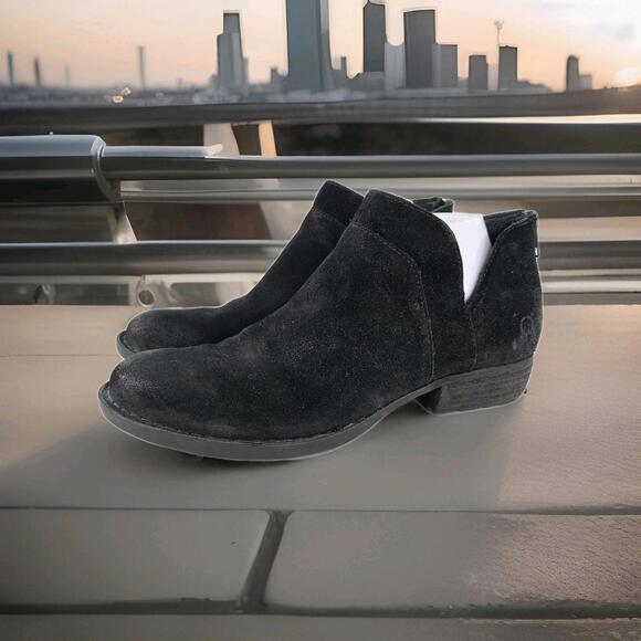 Shoes | Born Kerri Womens Black Boot Us 9 M Suede Leather Back Zip ...